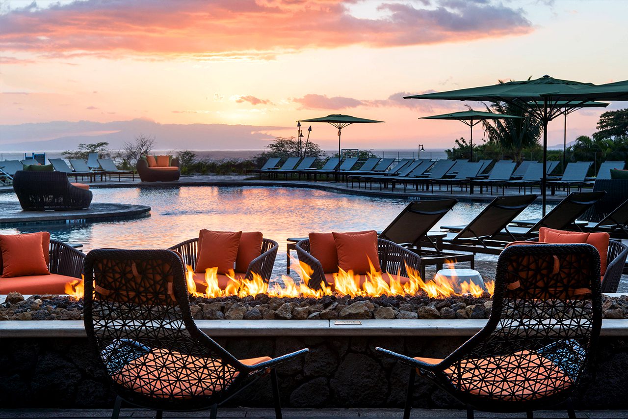 residence inn maui wailea hawaii fire pit romantic couples stay ...